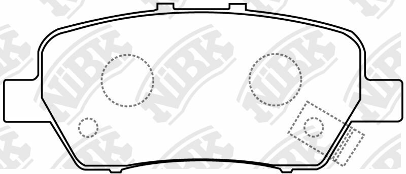 Колодки тормозные задние (4шт.) NiBK Арт. PN8506 / HONDA Odyssey (03-10)