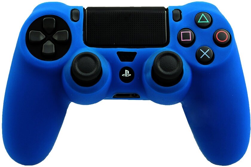 Защитный силиконовый чехол MyPads TA-127307 для джойстика-контроллера Sony Dualshock 4 (Синий)