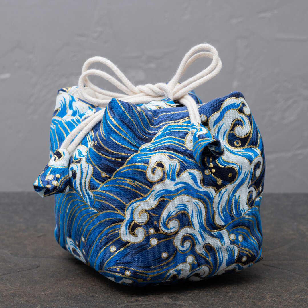 Тканевый мешочек "Синие волны"
