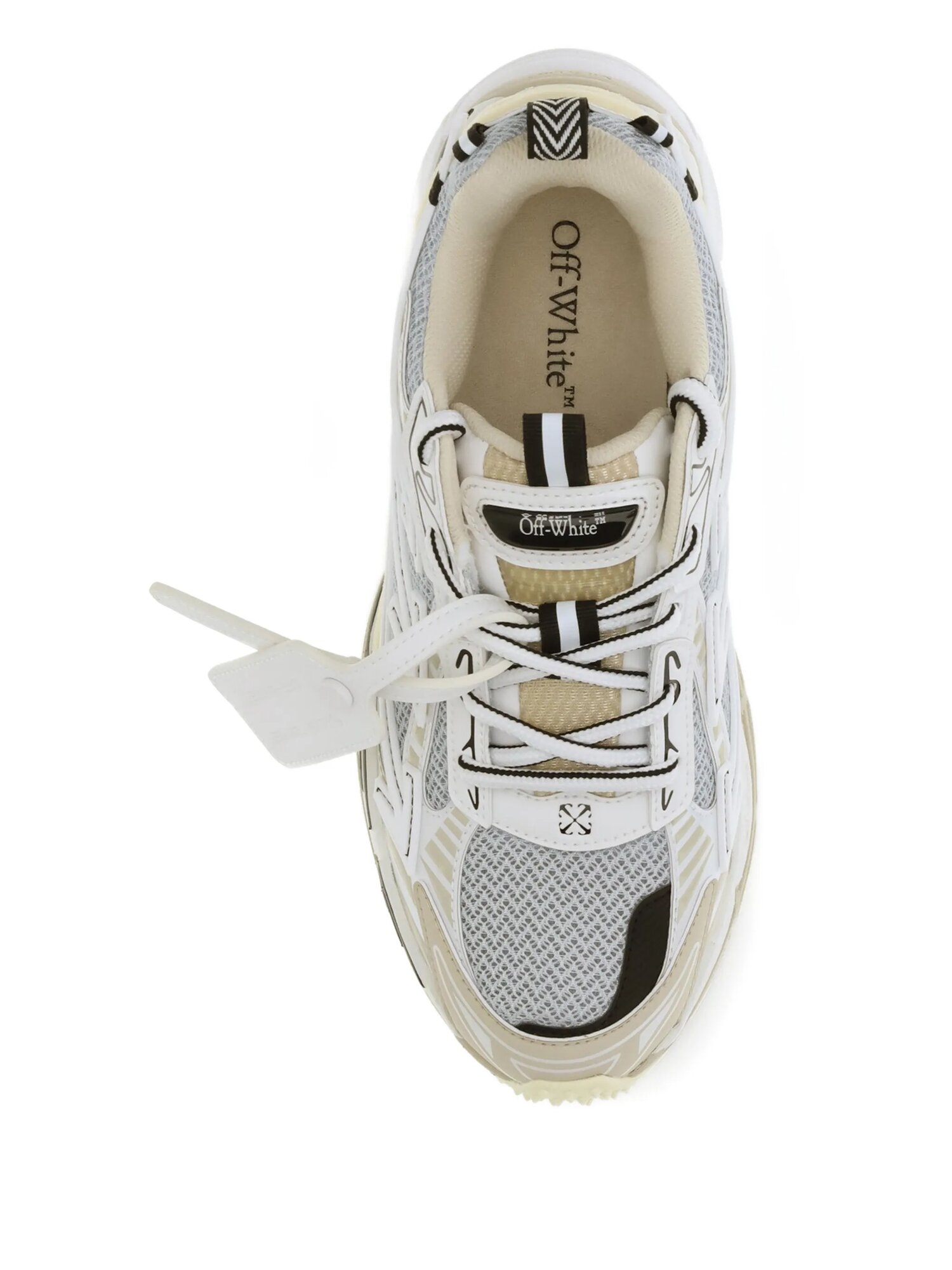 Кроссовки Off-White Be Right Back, размер 37, бежевый/белый — фото 1