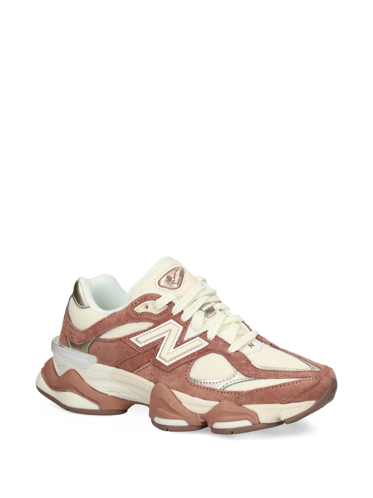 Кроссовки New Balance 9060, размер 4,5 US, коричневый/серый/оранжевый — фото 1