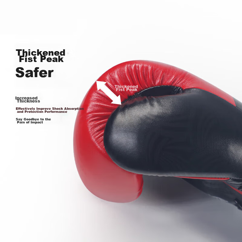 Taekwondo Degula Children's Boxing Gloves, Sanda Fighting Boxing Training Breathable Thickened Punching Bag Gloves, Red, 6oz