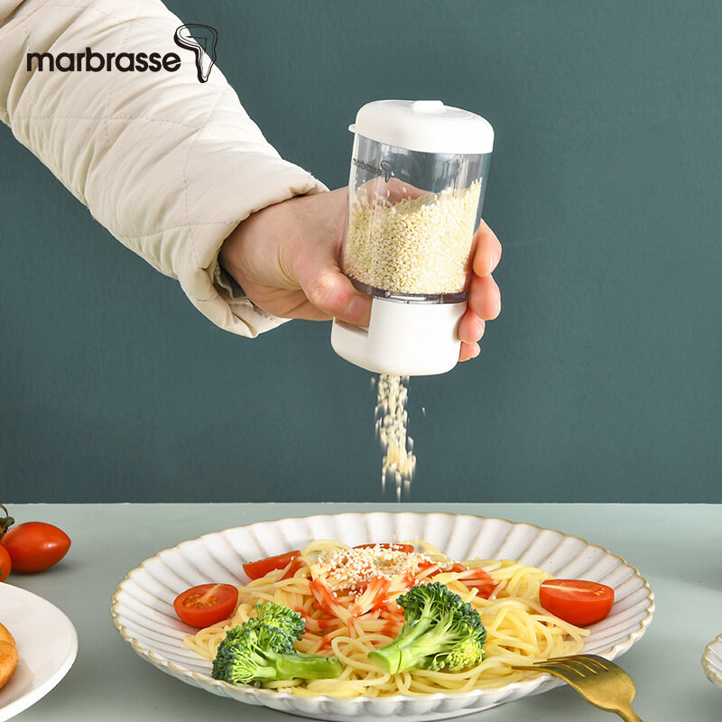 Marbrasse белый и прозрачный отдельный мерный сосуд для специй кумин перец хранение в кухне