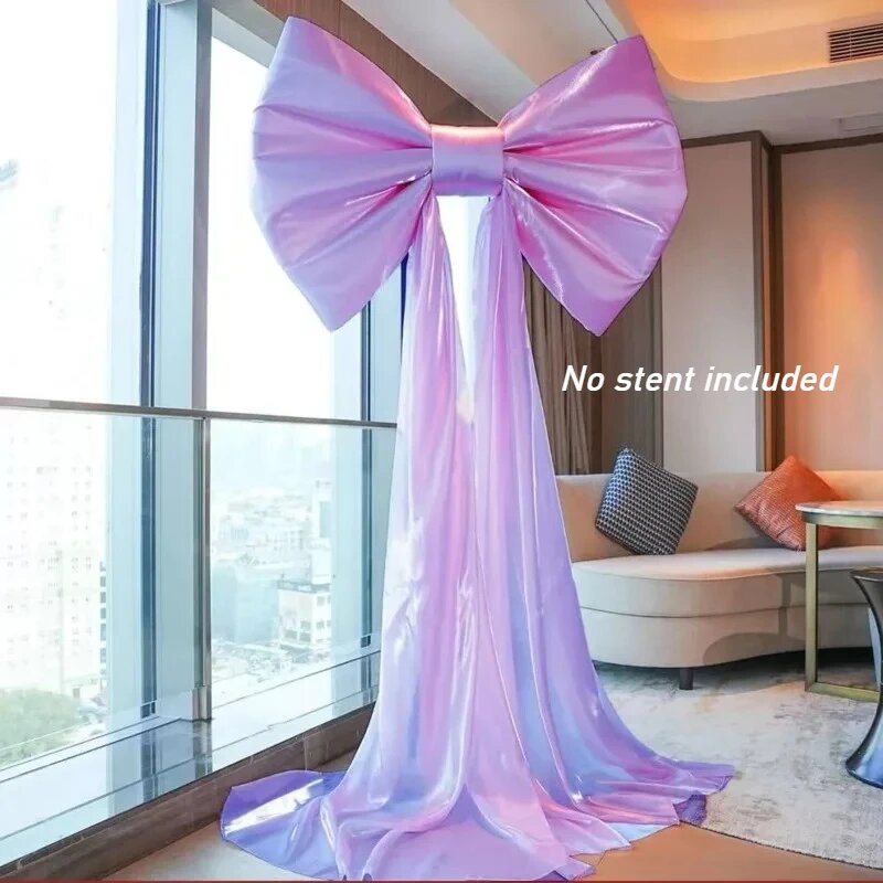 Розовый переливающийся бант настенный фон Purple 120x75cm 4m