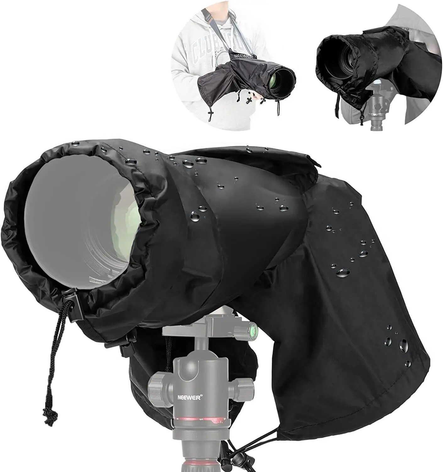 Дождевик NEEWER для камеры, прочный нейлоновый дождевик небольшого размера для Sony A7 A9 Canon 7D 5D Nikon D750 D850 символика 200 мм