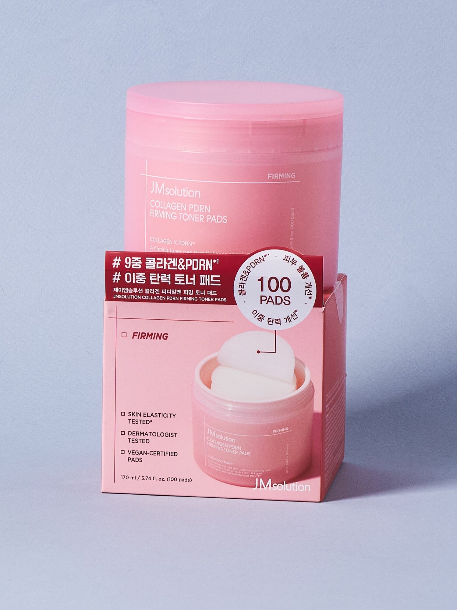 JMsolution Питательные тонер-пэды с коллагеном и PDRN 170мл (100шт) Collagen Pdrn Firming Toner Pads