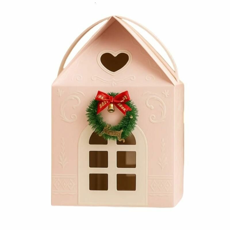 Подарочная коробка "Рождественская сказка", домик - идеальный подарок для роскошного дома, красный, Розовый