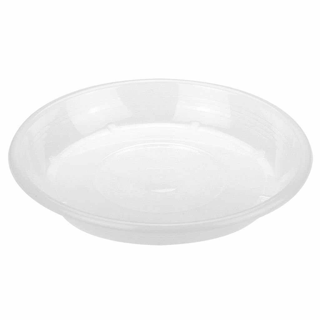 Поддон для цветочного горшка Домашняя Мода пластмассовый "Евро" д 22,5 см, h 9 см, прозрачный (5PL0482)