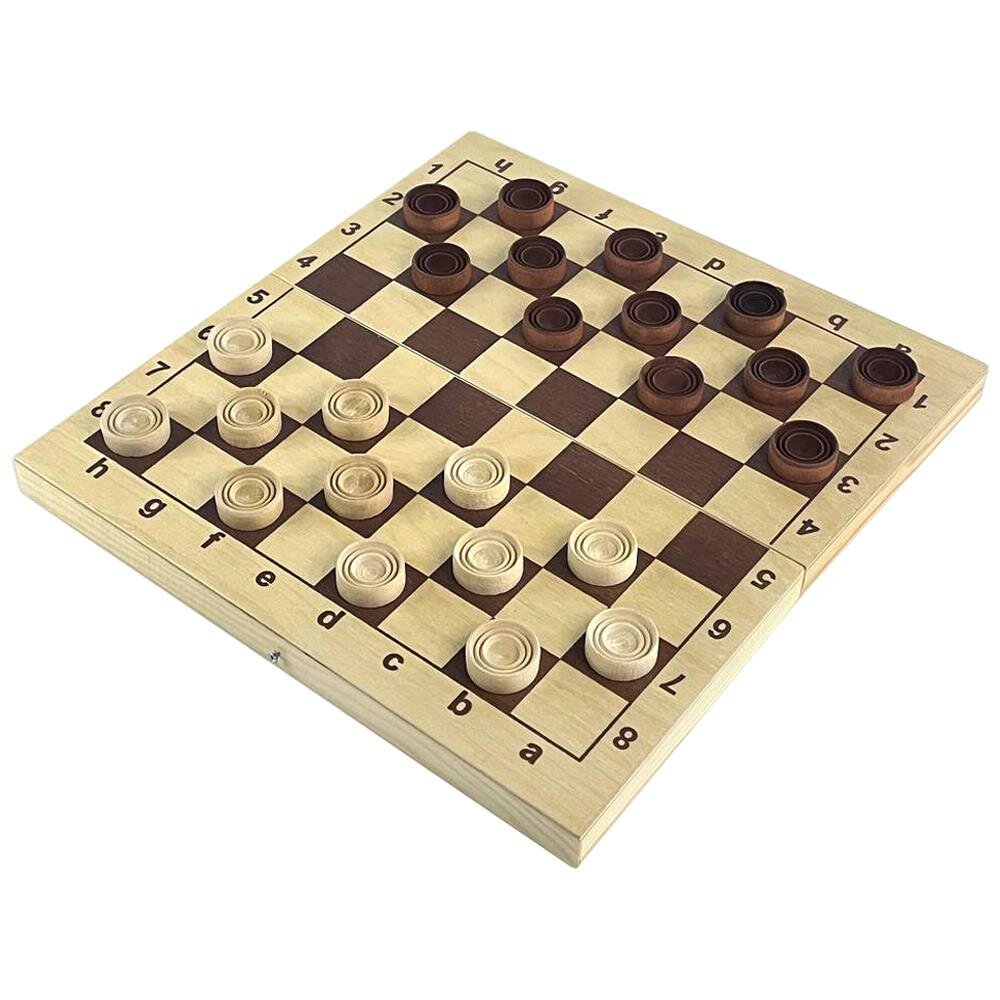 Шашки "Кировские" (Россия, дерево, 29х14,5х5 см) 63234 Ладья-С