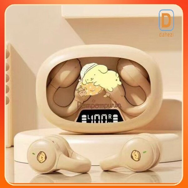 Беспроводные наушники SANRIO Bone Conduction с микрофоном, Bluetooth, USB Type-C, Pudding Dog