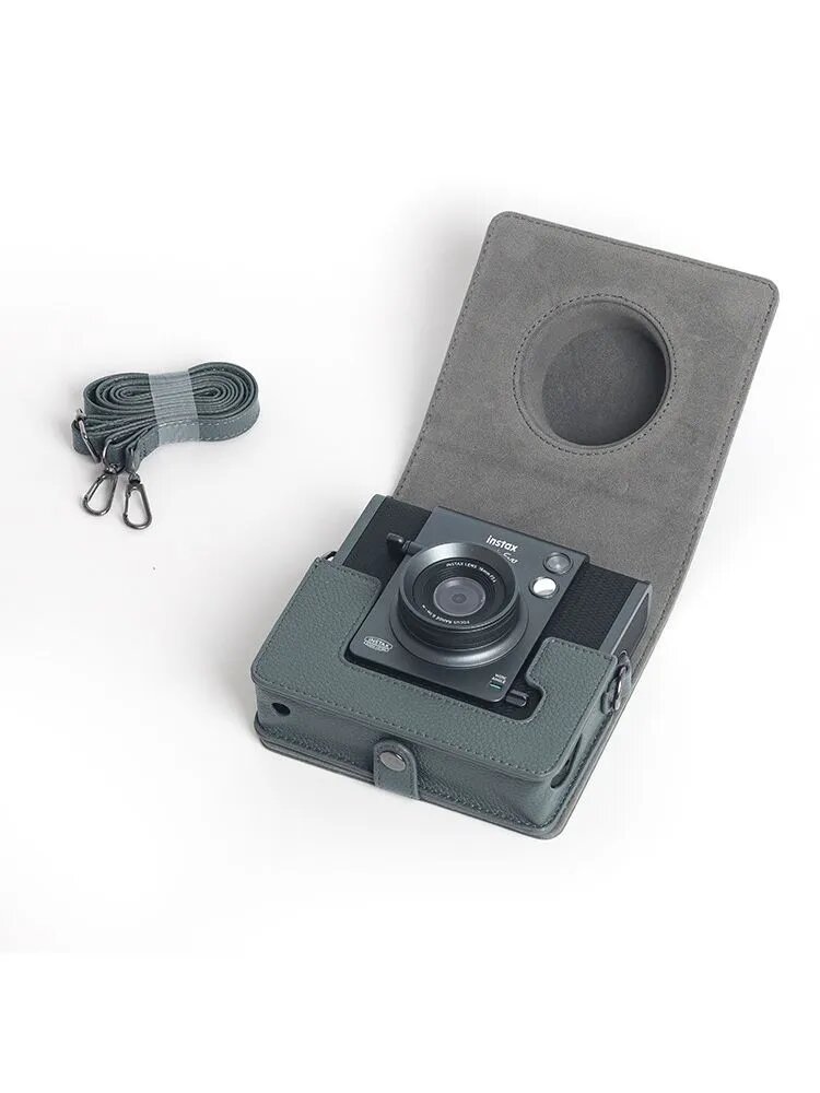 Сумка-футляр Чехол для Fujifilm Instax WIDE EVO, для фотоаппарата мгновенной печати из искусственной кожи, с плечевым ремнем