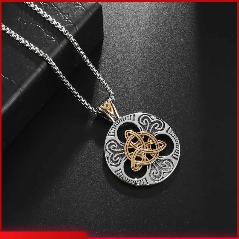 Кельтский амулет Узел Ведьмы с цепочкой, талисман защиты и удачи, викинг оберег, мистический подарок