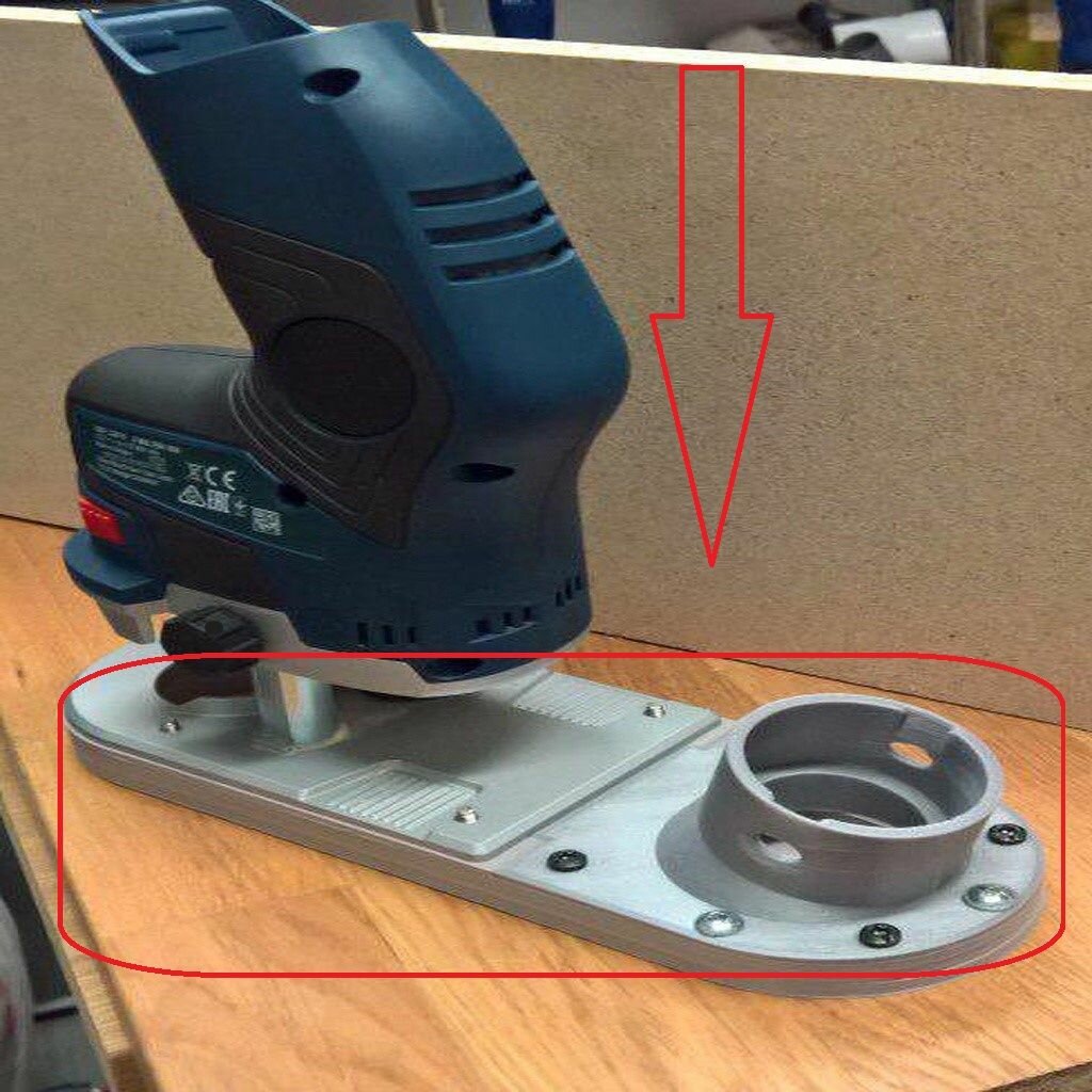 Адаптер пылеотвода фрезера Bocsh GKF12V-8 под шланга Festool