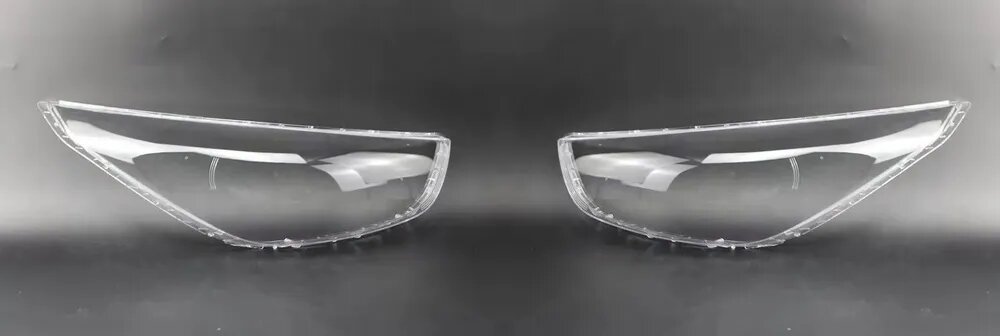Стекло фары, арт. Стекла фар для Hyundai IX35 (2010-2013), комплект, поликарбонат, 2 шт.