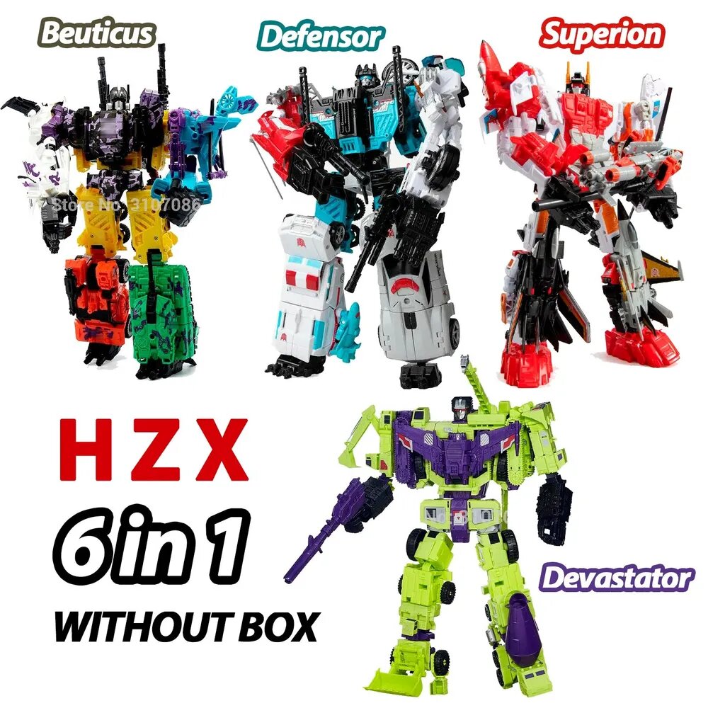 Трансформер HZX Defensor Bruticus Superion Devastator IDW 6в1 - Игрушка для мальчиков — фото 1