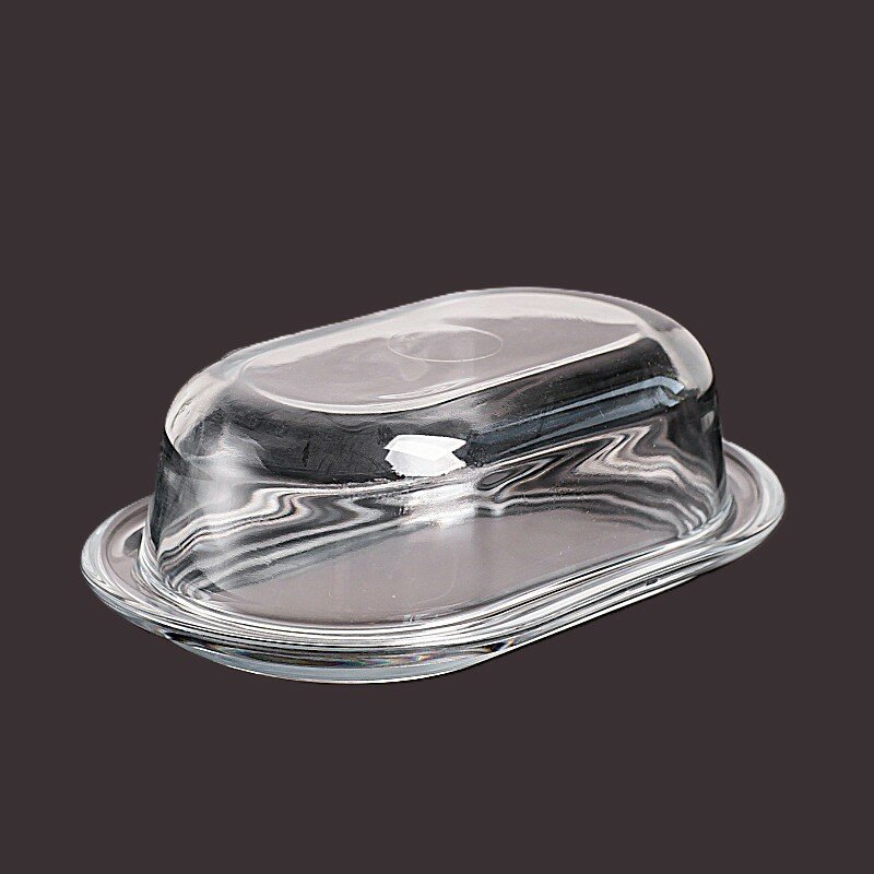 Масленка "Katrina" 870, прозрачная, ударопрочное стекло, с крышкой, в подарочной упаковке