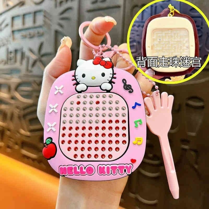 Милый брелок с магнитной стальной шариковой доской для рисования от Sanrio, игрушка для детей, подвеска для рюкзака, магнитная доска