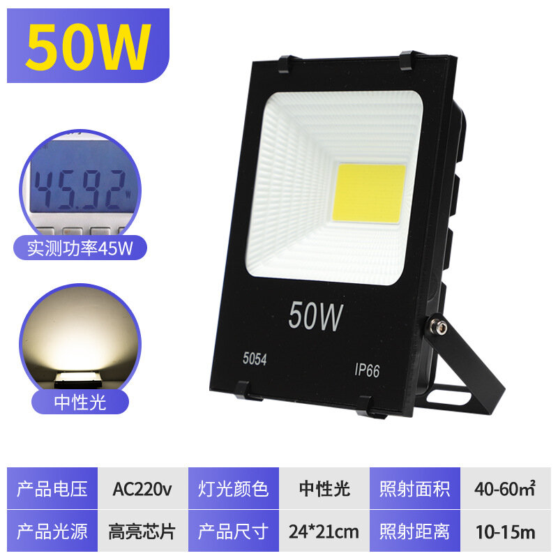 2025 COB квадратный прожектор LED для улицы, водонепроницаемый, мощный прожектор, проекционный свет, рекламный свет для туннелей