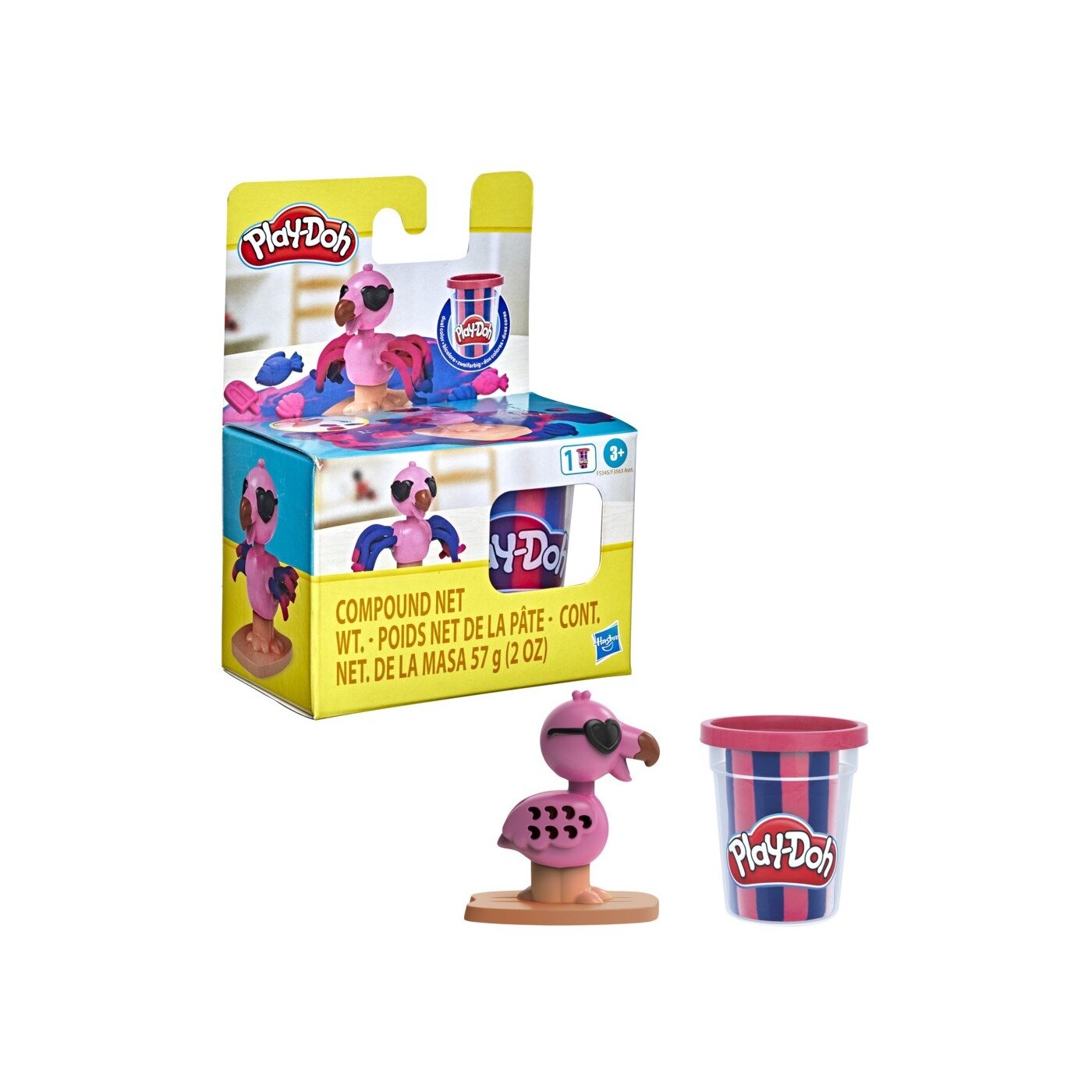 Масса для лепки Hasbro Play-Doh Sun Fun Pals + аксессуар розовый F3563_F5345