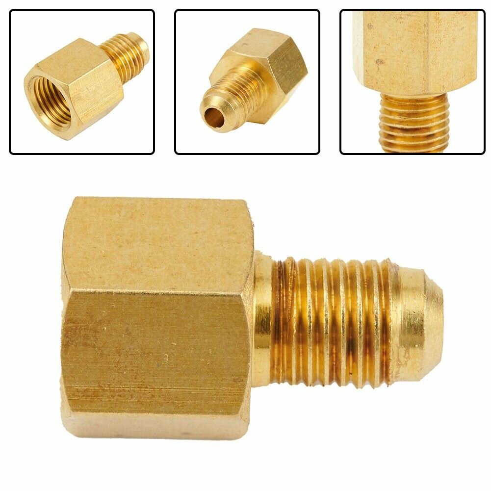 Латунный адаптер G1/4" — 1/4" SAE для регуляторов азота и баллонных фитингов, плотное герметичное соединение, 1 шт.
