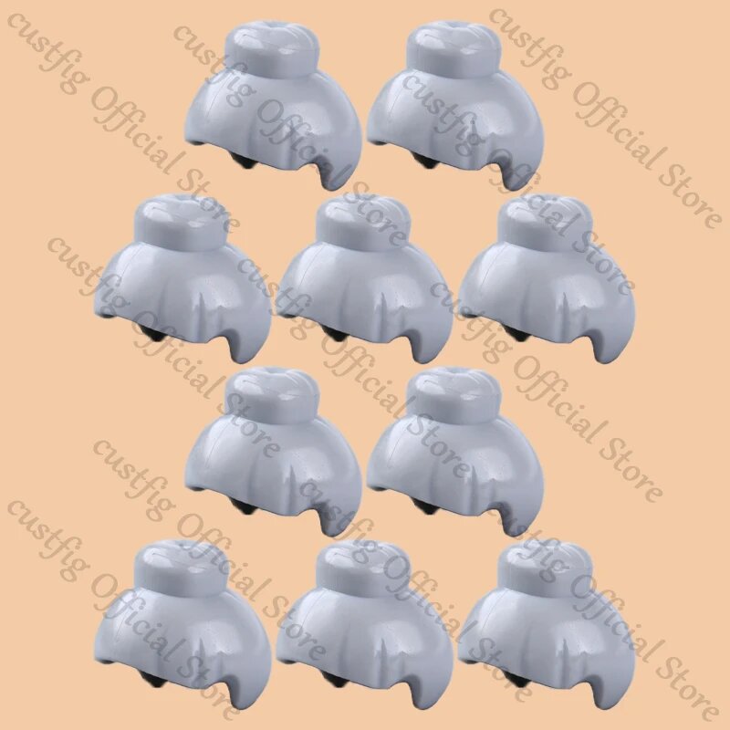 Городские фигурки Прически Голова Волосы Строительный блок Солдат Шлем Шляпа Белый, B31-30-4-10PCS