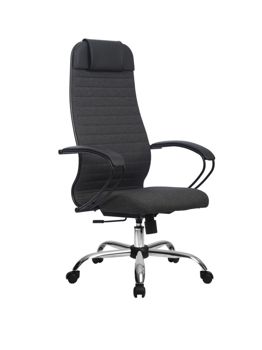 Кресло компьютерное Metta 27(MPRU) подл.130/осн.003, тёмно-серое