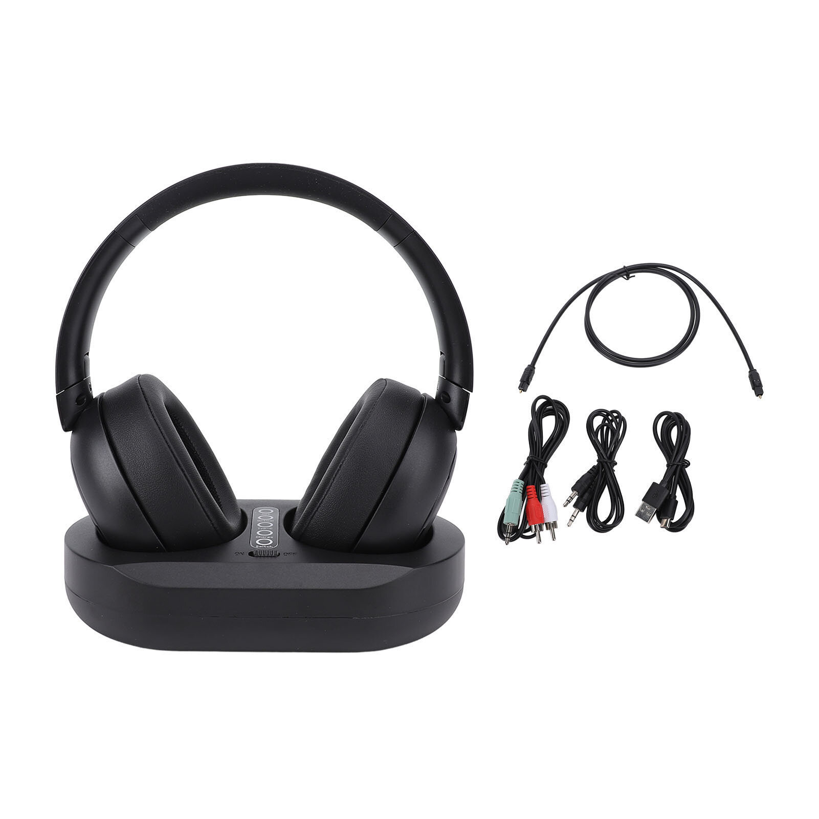 Беспроводные наушники для телевизора просмотр 2,4 г Bluetooth 5.3 Беспроводная телевизионная гарнитура с базой зарядки для пожилых родителей пожилых людей ЕС