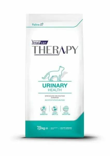 Vitalcan сухой корм Therapy Feline Urinary Care с курицей для взрослых кошек, при МКБ, 7,5 кг