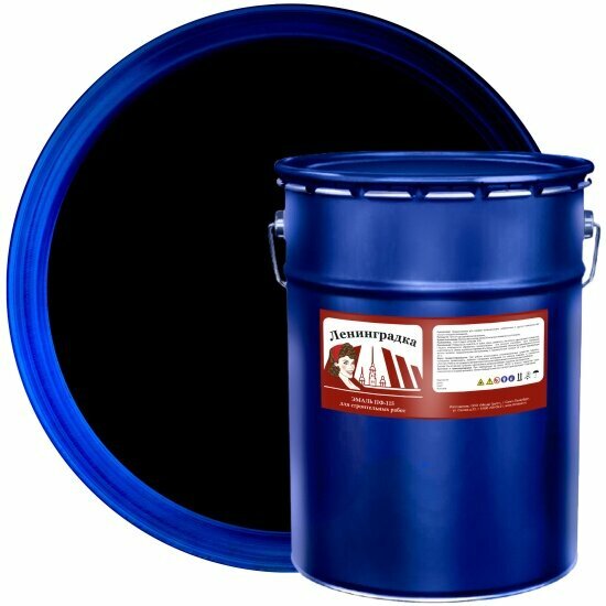 Эмаль универсальная Ленинградка ПФ-115, 25 кг, черная