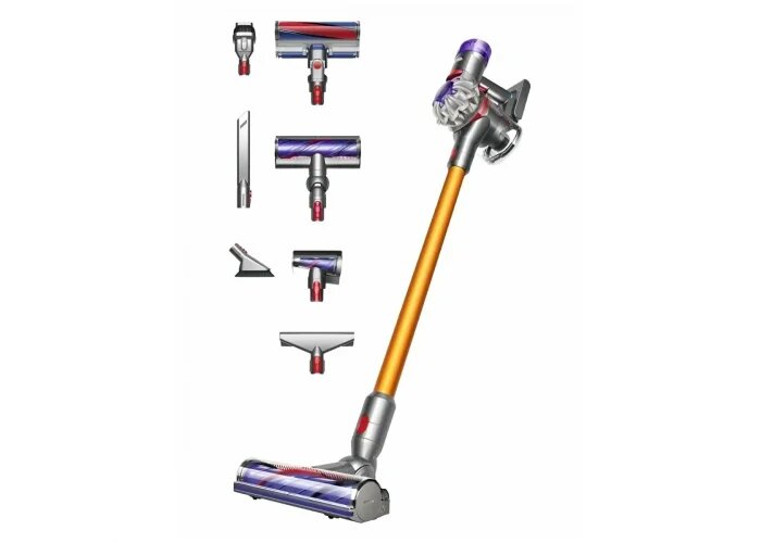 Вертикальный пылесос Dyson V8 Absolute (SV25) UK, серебристый/желтый