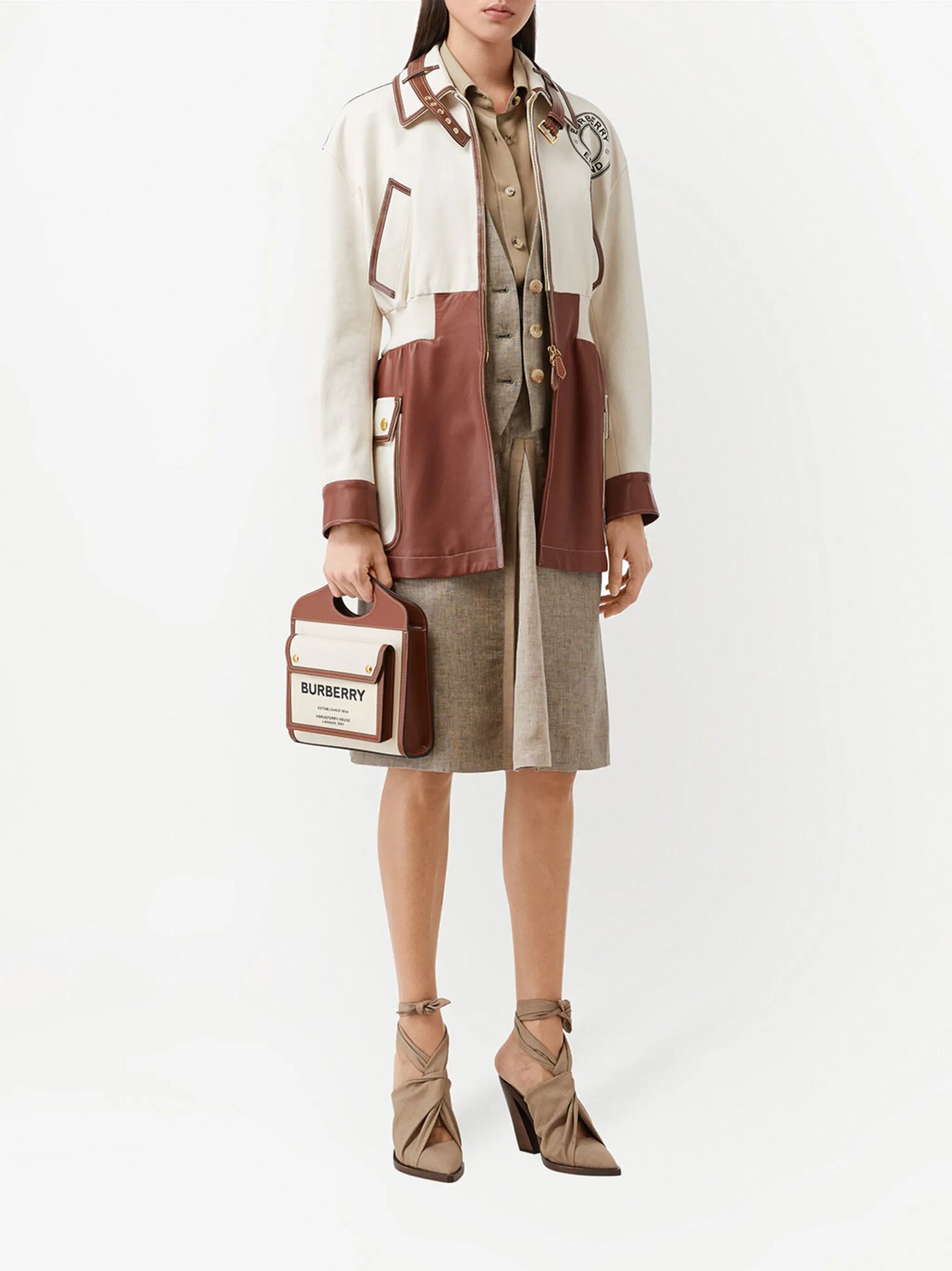 Сумка BURBERRY, коричневый — фото 1