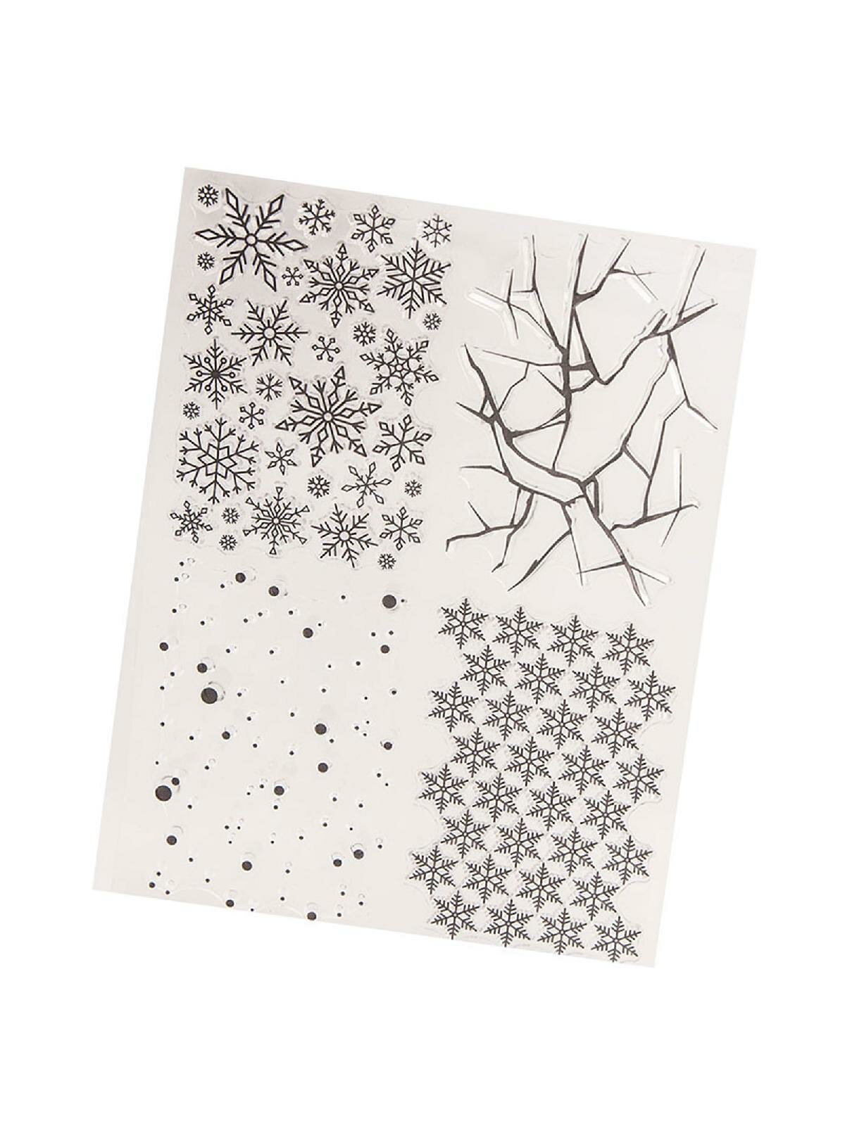 Прозрачный штамп с рисунком снежинки Прозрачный силиконовый штамп для украшения альбома