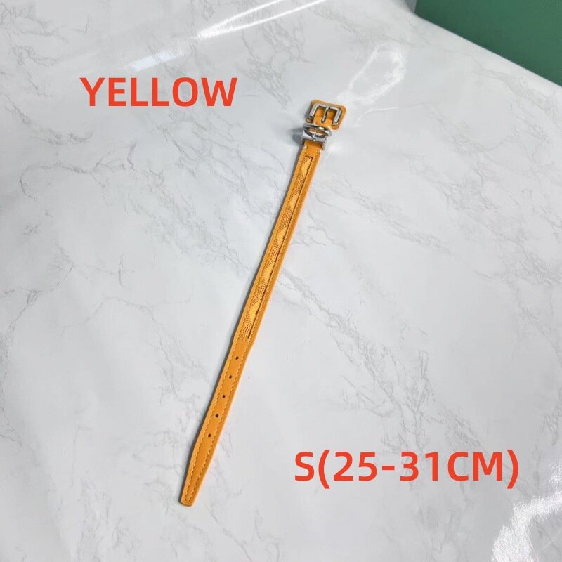 Ошейник для собак из кожи PetCollar, маленький и средний, товары для домашних животных Goyard, ошейник для кошек и французских бульдогов, маленький