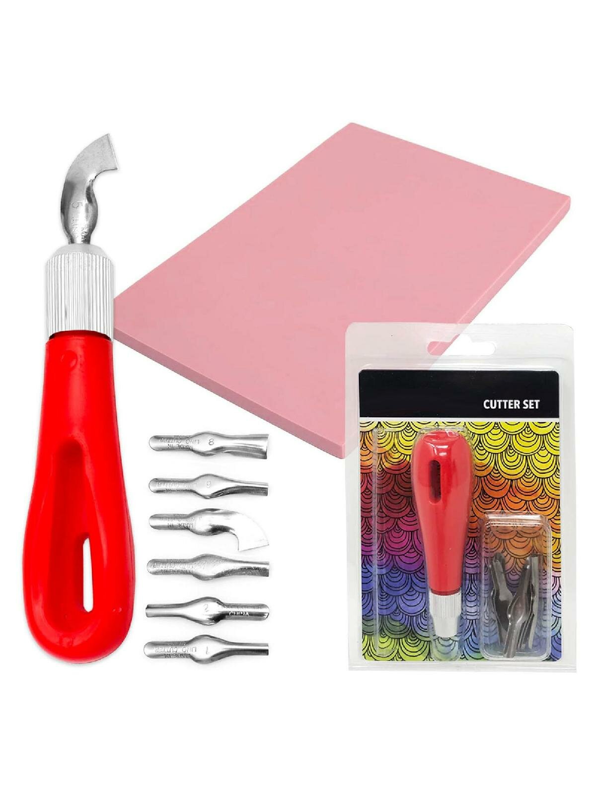 Наборы для начинающих инструментов для вырезания Наборы для изготовления штампов с блоком для печати