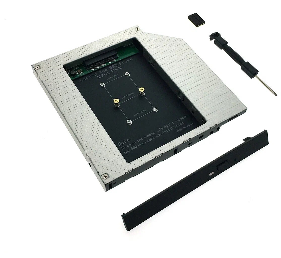 Салазки Espada MS12, для DVD Slim, 12,7 мм, HDD, mSATA, miniSATA