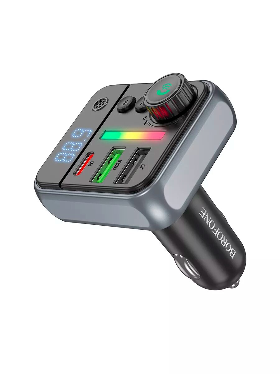 Автомобильный FM-трансмитер Borofone BC50, работа от прикуривателя, Bluetooth 38w