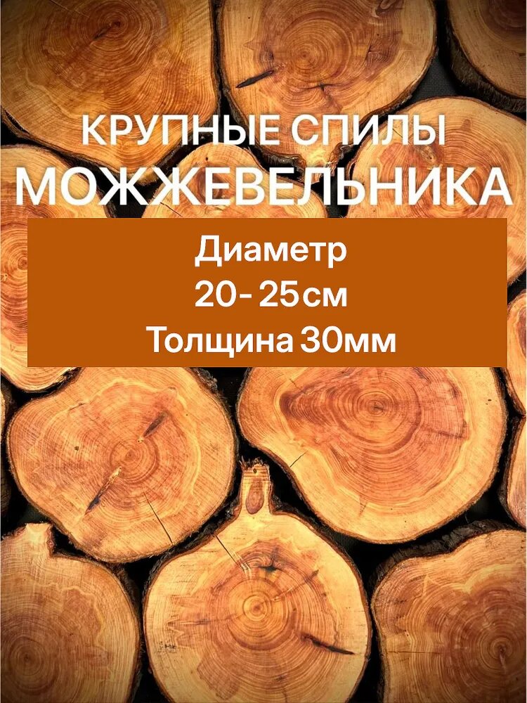 Крупные спилы Можжевельника, диаметр 20-25 см, толщина 3 см, 1шт