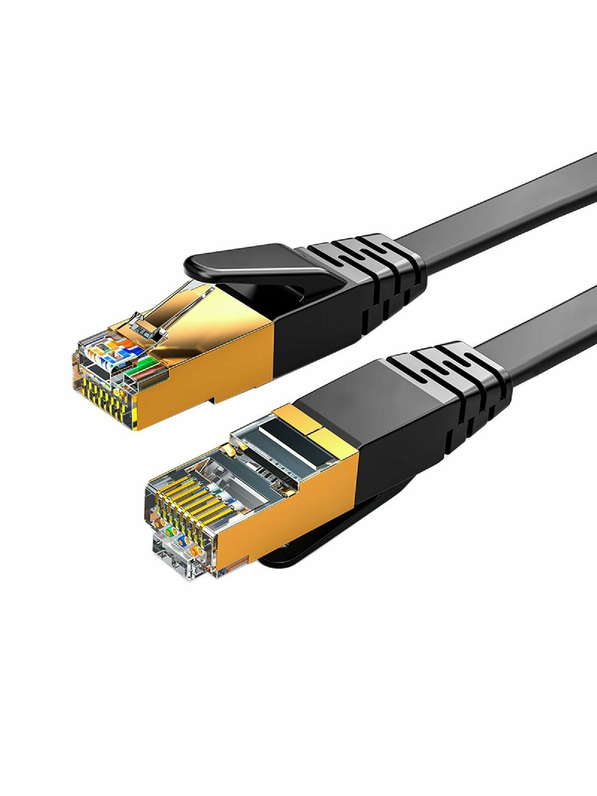 Плоский кабель Cat7 со скоростью 10 Гбит / с Сетевое решение Cat 7 Rj45 Ethernet