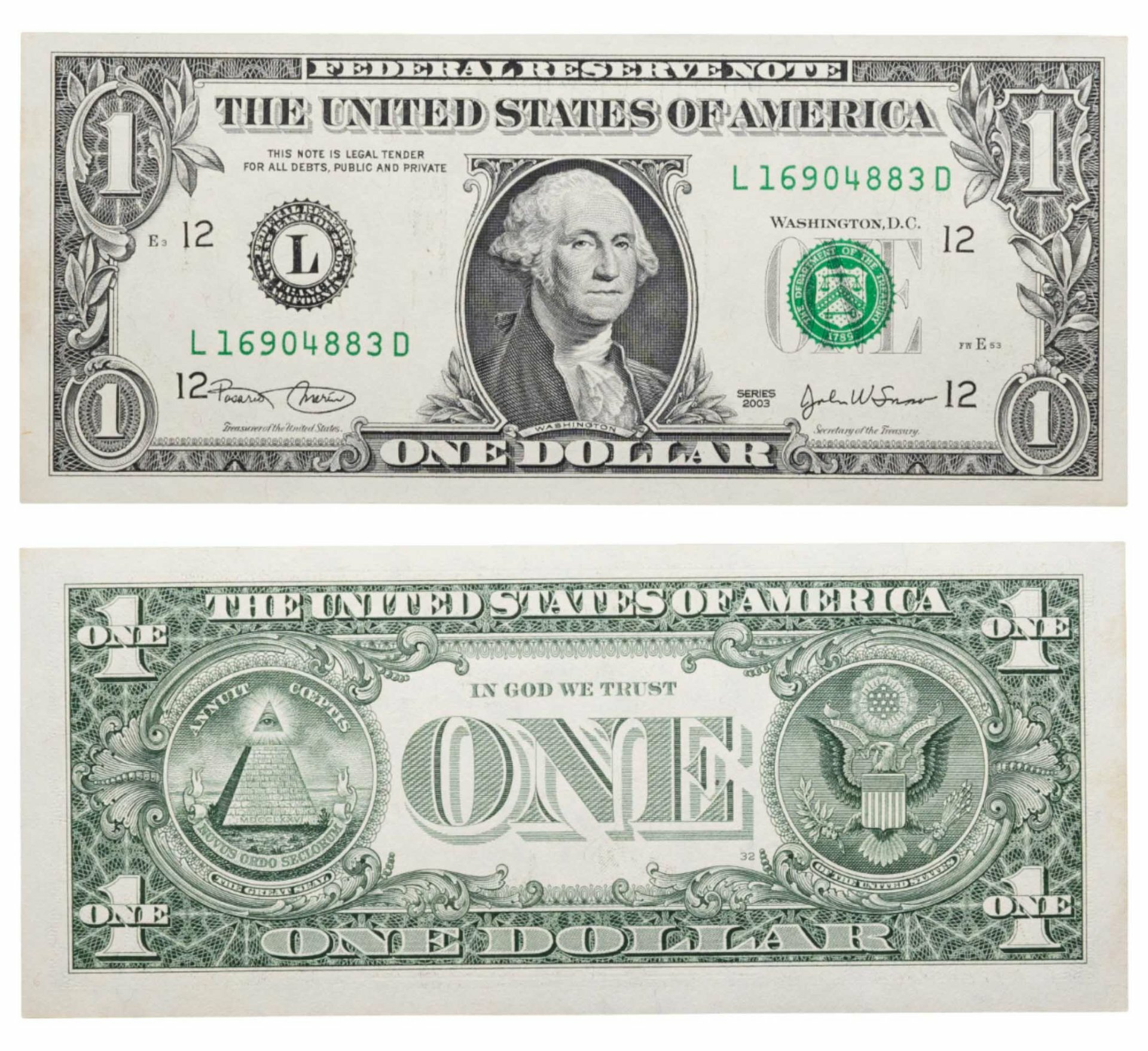 США 1 доллар 2003 Pick 515a L - San Francisco CA