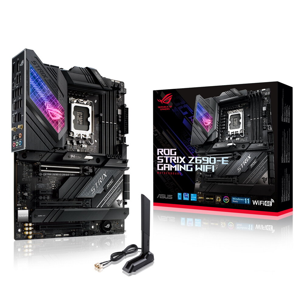 Материнская плата ASUS ROG STRIX Z690-E GAMING WIFI LGA1700 ATX 4xDDR5 3xPCIEx16 PCIEx1 3xM.2 2xUSB-C DP HDMI 2.5GLAN Wi-Fi 6E {5} (494638) уц-3-2