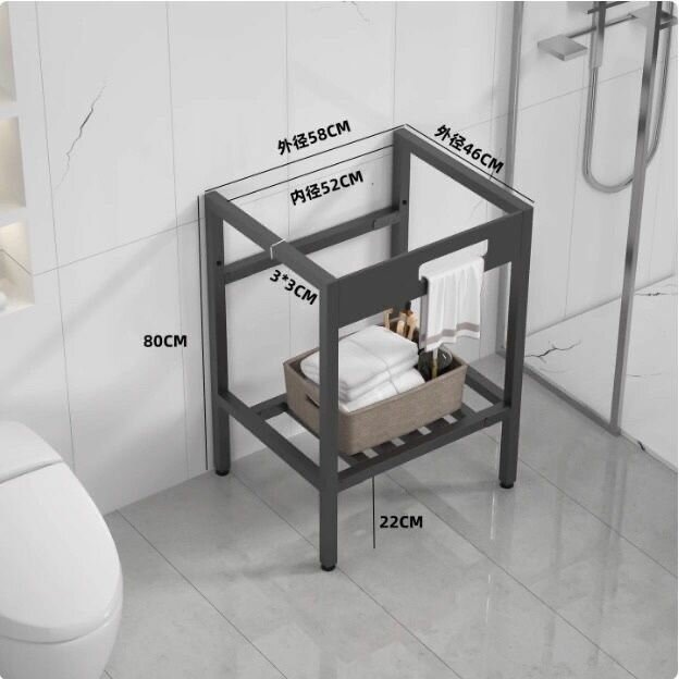 Современная минималистичная матовая керамическая полка для мытья без воды, дизайн без сверления, устойчивая к высоким температурам, водонепроницаемая, подходит для использования в ванной