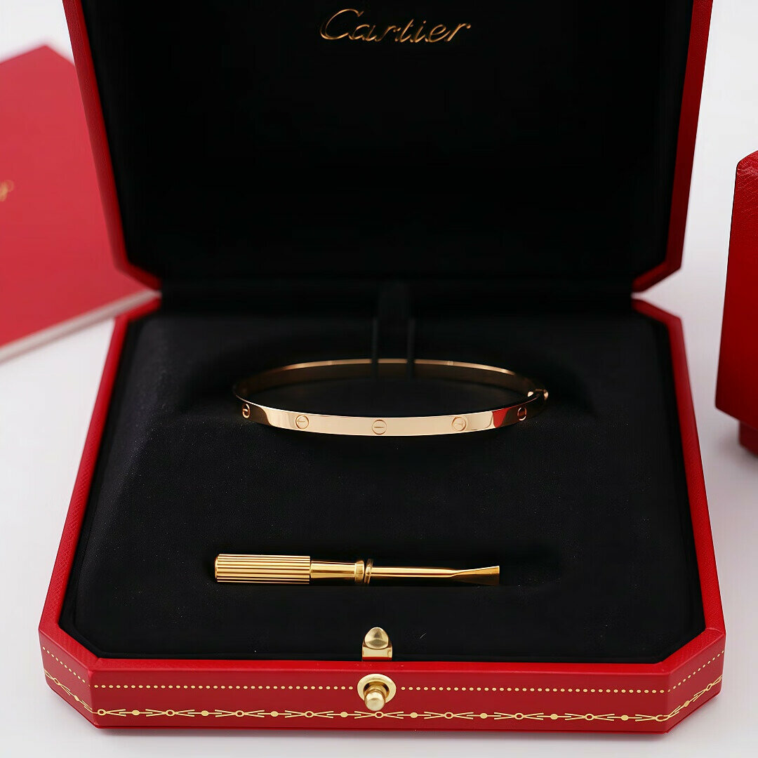 [Подержанные 99 новых] Парные браслеты Cartier для мужчин и женщин, серия Love, розовое золото 18 карат, золотые браслеты, классические мужские и женские украшения, украшения для обручальных колец,