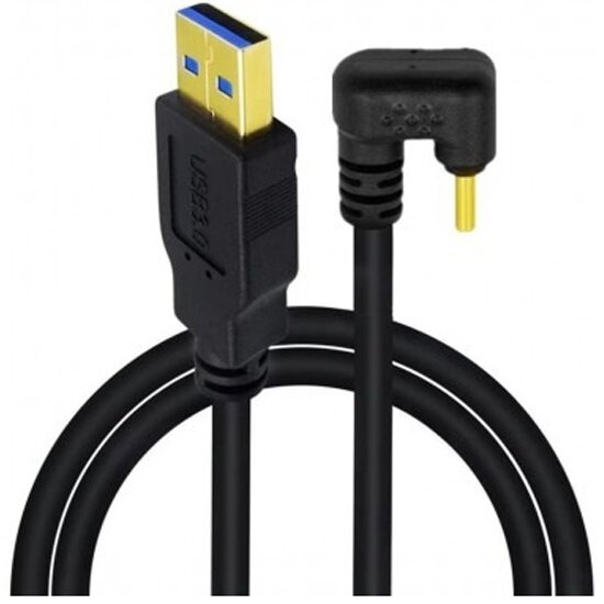 Кабель Ks-is KS-894AB-2 USB-A (M) - USB-C (M) угловой, 10Gbps, 10Вт, 2м, черный