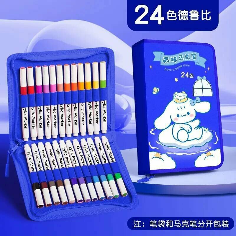 Акриловый маркер для детей и студентов, специальный акварельный маркер, не растекается, не прозрачный, полный набор принцесс с мультяшным дизайном