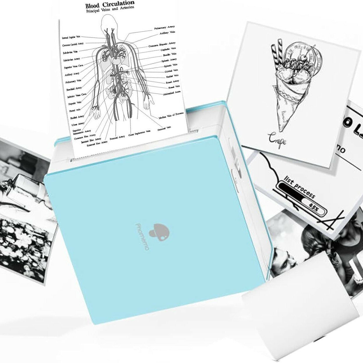 Phomemo M02S Мини-принтер для термопечати, кросс-бордерный, для дома и студентов, принтер для исправления ошибок