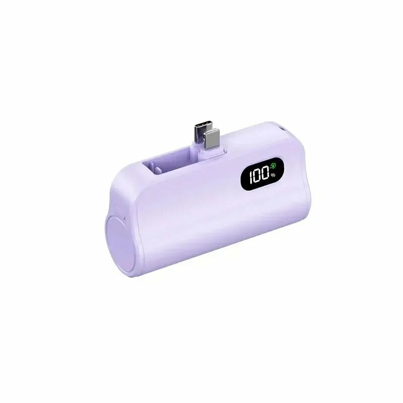 Мини 5000mAh капсула 2-в-1, большая емкость, цифровой дисплей, портативная быстрая зарядка