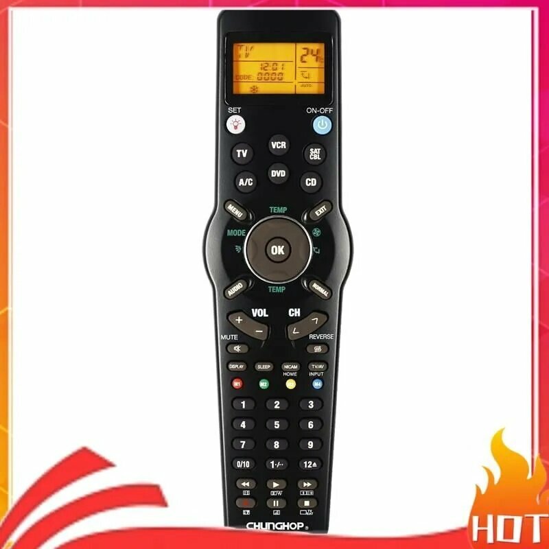 (A I D G) RM991 Smart Universal Remote Control Многофункциональный обучаемый пульт дистанционного управления совместим с TV/, DVD CD, VCR, SAT/CABLE и A/C