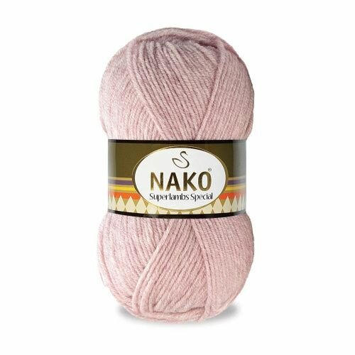 Пряжа Nako Superlambs special 1852 (5 мотков по 100г/200м) розовый беж