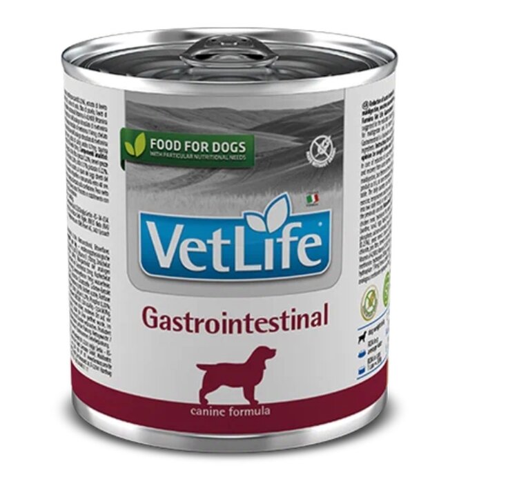 Корм Farmina Vet Life Gastrointestinal, для собак, консервированный, диетический, 300 г