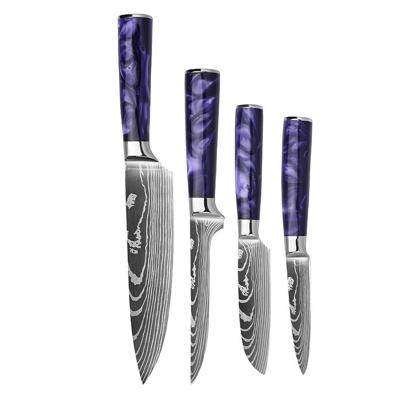 Специализированный кухонный острый бытовой нож для овощей, фруктовый нож, полный набор, нож шеф-повара, японский стиль, комбинированный набор ножей